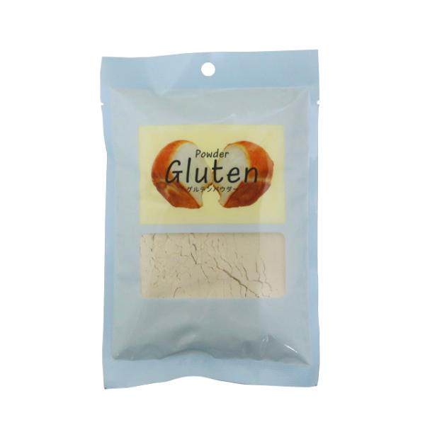 小麦タンパクを粉末にしたものです。ボリュームの出にくい国産小麦や、米粉パンに混ぜるとソフトなパンに仕上がります。小麦粉に対しては2〜3％、米粉パンは米粉分量の10〜20％を置き換えてお使い下さい。