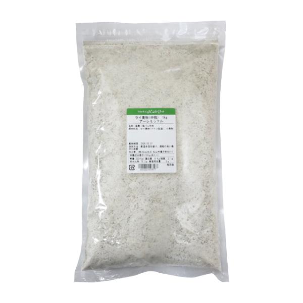 水分：14.0%以下中挽きタイプのライ麦粉です。一般的な粒子で幅広く使えます。ドイツパン、ライブレッドなどに強力粉や薄力粉とまぜてお使いください。粉に対して内割5〜20％を目安に置き換えると、ライ麦パン独特の風味とさっくり食感が得られます。