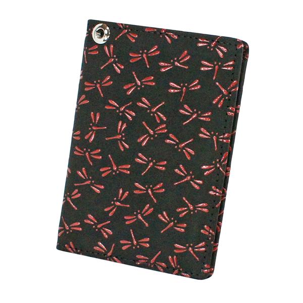 型　番　：　2527-21-008サイズ　：　約 10.6cm × 7.6cm × 0.7cm重　さ　：　約 30g仕　様　：　クリアポケット2、ポケット2素　材　：　鹿革・漆・牛革カラー　：　黒地×赤漆　柄　　：　とんぼ対　象　：　女性用...