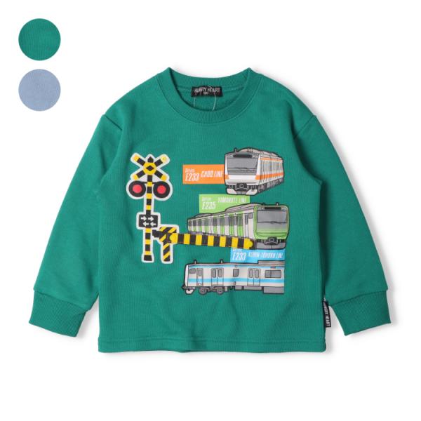 男の子が大好きな電車アイテム！ 人気のJR電車アイテム！ 関東地区を走るJRの在来線の山手線、総武線、京浜東北線のプリント入り！ 踏切のアップリケは遮断機を上げたり、下げたりの仕掛けが楽しい！ 秋から春まで長く着られる裏毛素材のトレーナー、...
