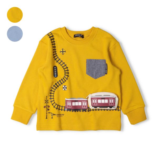 男の子が大好きな電車アイテム！ 阪急電鉄商品化許諾済み商品です。 線路を走る阪急電車のプリントが可愛い！ ポケットはファスナーがついていて、小物などを入れる事が出来ます！ 前身頃にも後ろ身頃にも踏切のプリント入り！ 踏切好きにもオススメ！ ...