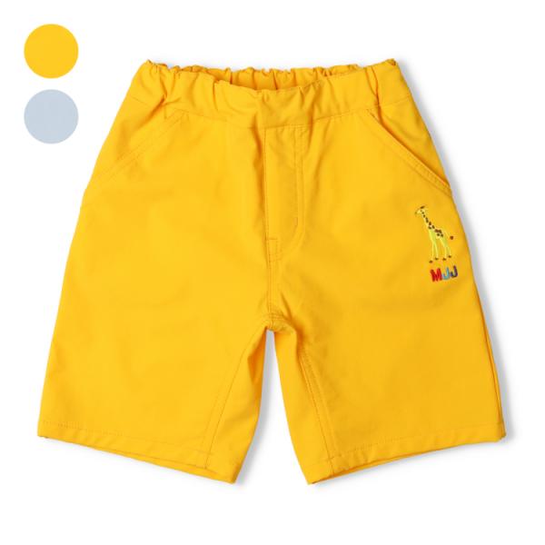 アウトドアや水遊びなどにオススメな水をはじきやすい、撥水加工の水陸両用パンツ。 イエローにはキリン、ブルーにはゾウの刺繍入り。 膝丈５分丈のハーフパンツ。 【アイテム】シンプル ベーシック 無地 カジュアル お洒落 オシャレ かっこいい か...