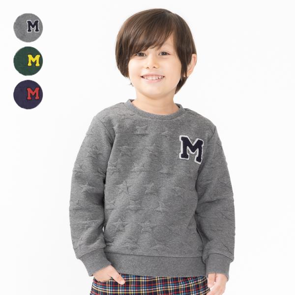 星柄のキルト、キルティング素材を使用したトレーナー、スウェット。 中綿入りのポコポコとした立体感が特徴のデザイン。 程よい肉感のある生地で、冬でも暖かく過ごせます。 胸のMのサガラ刺繍のワッペンがプレッピーなイメージ。 同じ星柄キルトを使っ...