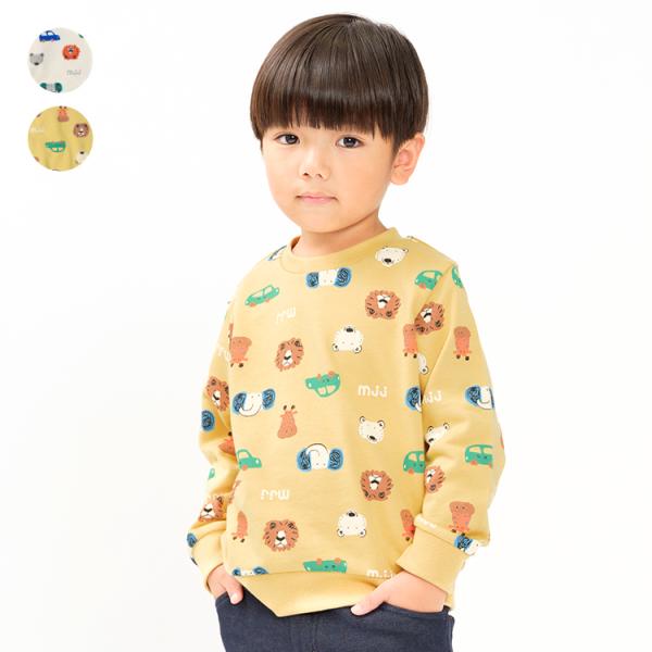 安心の【日本製】でギフトやプレゼントにもおすすめ！ 手描き風の動物と車が可愛い！ ムージョンジョンらしいデザインのトレーナー、スウェット。 秋から春まで長く着られる裏毛素材。 【アイテム】トップス  カジュアル お洒落 オシャレ かっこいい...