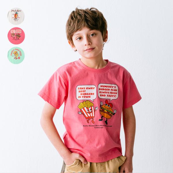 アメリカンテイストのフードキャラクターが可愛い！ プリント半袖Tシャツ。 男の子も女の子もユニセックスで着られるアイテム。 （ベビーサイズのみ肩ボタン仕様になります。） 【アイテム】トップス  カジュアル お洒落 オシャレ かっこいい かわ...