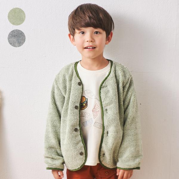 表はボア、裏トリコットのボアジャケット。 ちょっとした羽織にオススメなアイテム。 【アイテム】トップス  カジュアル お洒落 オシャレ かっこいい かわいい 可愛い 普段着 デイリーウェア お出かけ着  お外着 お外遊び着 子ども服 こども...