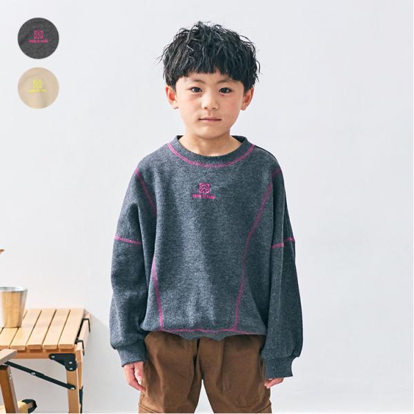 【安心の日本製】でギフトやプレゼントにもオススメ！ 秋から春まで長く着られる裏毛素材のトレーナー、スウェット。 ステッチの配色とロゴの刺繍がポイント！ ゆったりシルエットがお洒落なトレンド感のあるアイテム。 【アイテム】トップス  カジュア...