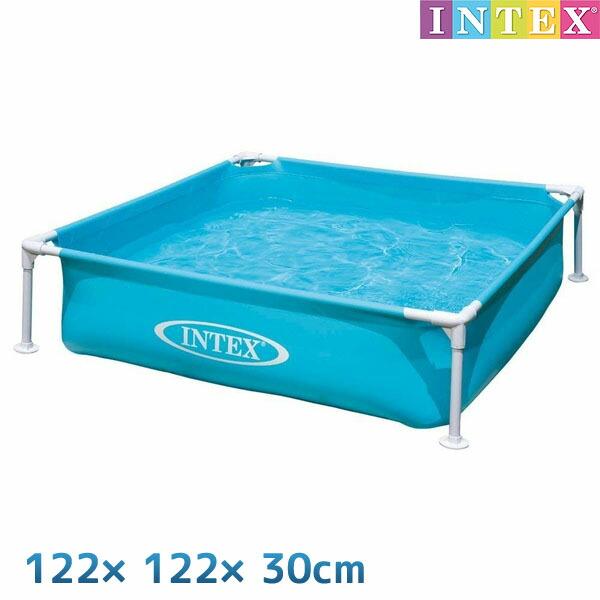 ■商品名：ミニフレームプール ブルー 122×122×30cm■対象年齢：2歳以上■メーカー：INTEX インテックス■商品番号：SWM-PL-57173■商品説明空気入れ不要！珍しい組み立て式プール。骨組みがあるタイプなのでぐにゃっと曲が...