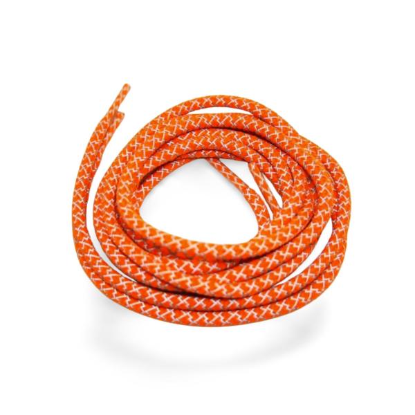 靴紐 シューレース 丸タイプ 1足分2本入り リフレクター仕様暗い場所でも安心。光を反射するリフレクター付きで、安全性とスタイルを両立した丸タイプの靴紐です。・商品詳細カラー：濃いオレンジ（反射材入り）長さ：約120cm素材：ポリエステル内...