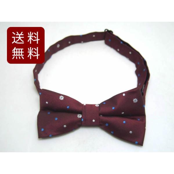 蝶ネクタイ ボウタイ今注目のおしゃれアイテムの蝶ネクタイ！カジュアルなジャケットスタイルやパーティーシーンにもおすすめのアイテムです。カラー：ワインサイズ：結びサイズ約11.5cm X 6cm素材：ポリエステルベルトは調整可能です。パッケー...