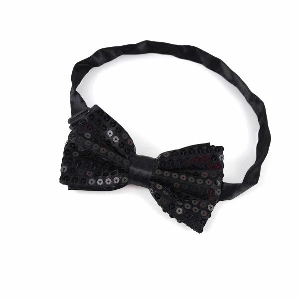 蝶ネクタイ ボウタイ スパンコール 上品な輝きで装いを格上げする、ブラックスパンコールの蝶ネクタイ。・商品詳細カラー：ブラックサイズ：結びサイズ約11.5cm X 6.5cm仕様：ベルト長さ調整可能・特徴存在感：スパンコール素材が光を受けて...