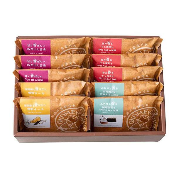 【発売日：2024年04月12日】OKOMEnoKAORI 手揚げ京あられ １０袋 ギフト対応可京都の職人が１つ１つ手揚げする、お米の香りがするあられ。京都亀岡で保津川あられ本舗が昔ながらの製法で作る、お米の香りがする「ほんもの」のあられ。...