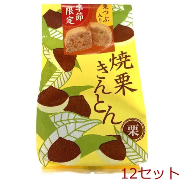 【発売日：2025年09月03日】こちらの商品は年内発送の受付を終了しております来年1/7から随時発送となります市岡製菓 焼栗きんとん １個入 12セット栗粒を入れ、栗の風味を生かしてしっとり焼き上げました。サイズ:55×50×85mm（パ...