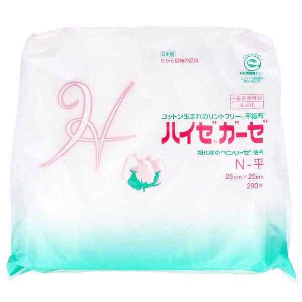 【発売日：2023年04月28日】ハイガーゼ Ｎ 平 ２５ｃｍ×２５ｃｍ ２００枚入コットン生まれのリントフリー不織布！！綿(コットンリンター)を原料としているキュプラの不織布(旭化成せんいのベンリーゼ)です！長い繊維で構成しているため、毛...