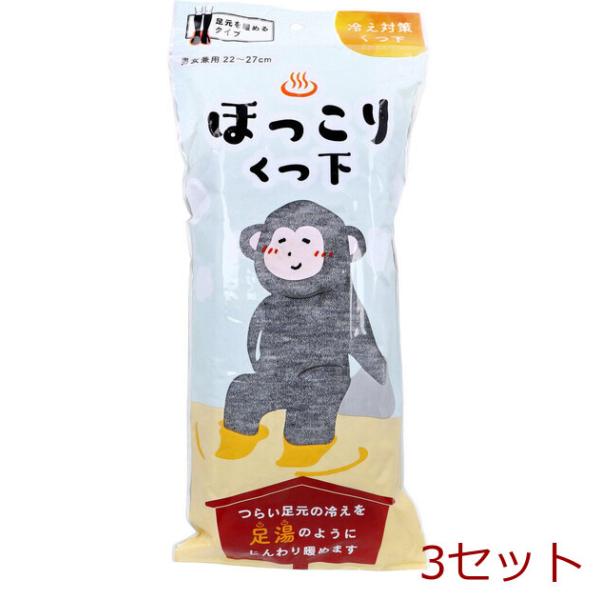 【発売日：2025年10月03日】ほっこりくつ下 足元を暖めるタイプ 男女兼用 22〜27cm グレー 1足入 3セット冷え対策くつ下。つらい足元の冷えを足湯のようにじんわり暖めます。・あたたかさと心地良さの秘訣。・遠赤外線加工：遠赤外線が...