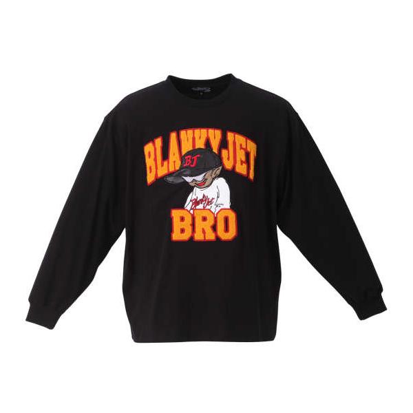 【発売日：2023年10月23日】大きいサイズ Blanky Jet 天竺長袖Tシャツ 3L 4L 5L 6L ラッピング可長袖Tシャツです。サガラ刺繍／アップリケ／リブ(袖口)■ブランド解説BLANKYJETBLANKY JET(ブランキ...