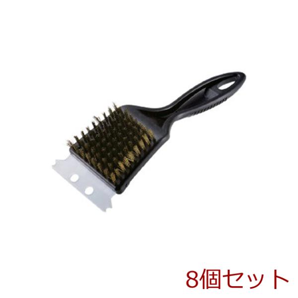 【発売日：2026年01月19日】レスト鉄板焼器 アミ用ブラシ ブラック 8個セット焼き網の焦げや汚れ落としに。生産地 : 中国サイズ : 商品サイズ(約)：幅73x全長200mm素材 : ハンドル：ポリプロピレン金具：ステンレス鋼ブラシ：...