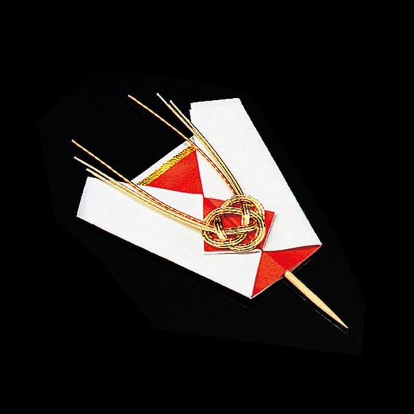 【発売日：2025年08月08日】祝いのし 紅白 50本入熨斗付きのピックです。お祝い時など、華やかな装いの演出に。※楊枝部分をのぞき、直接食材に触れないようにご使用ください。紅白：約7×H11.5(7)cm■生産地：日本■素材・成分：水引...