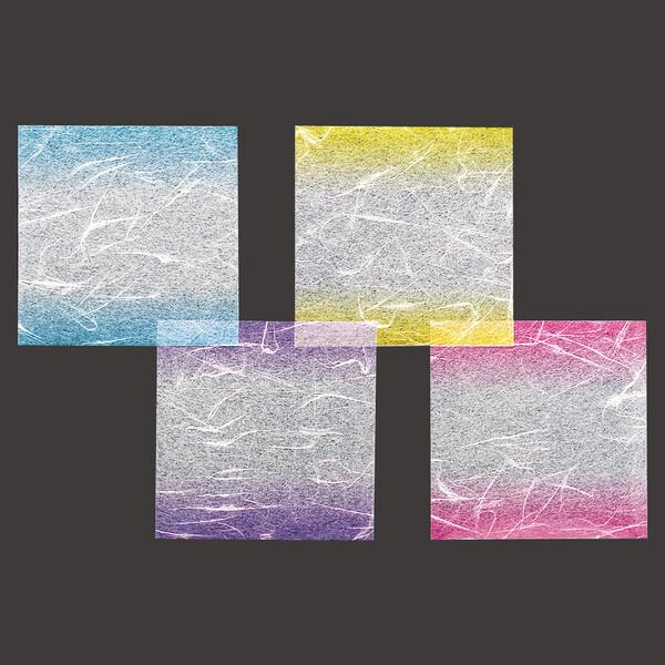 【発売日：2025年07月16日】PPラミネート加工 PPグラ雲竜懐紙 4寸 200枚入 6柄 キッチン 日本製雲竜和紙をグラデーションPPとPEで挟み込みました。両面に直接お料理を盛り付けることができます。☆コシのある使いやすいフィルム。...