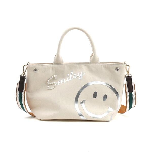 【発売日：2026年03月08日】キャンバス 2WAY トートバッグ　2026新作 COOCO SMILEYSMILEY×COOCOこちらはHARVERBALLのSMILEYとCOOCOのコラボ商品です。少し小ぶりになってブラッシュアップ！...