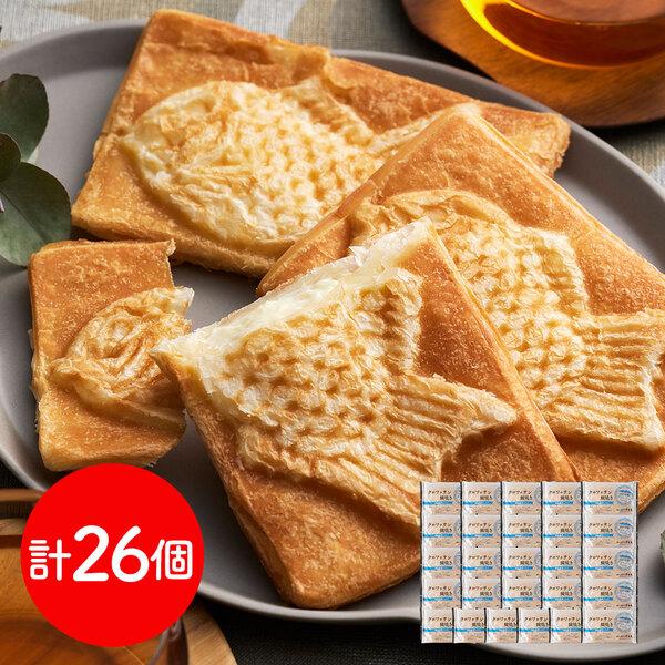 【発売日：2025年07月18日】岡山 クロワッサン鯛焼き 蒜山ミルク26個セット27層で出来た自家製のクロワッサン生地は、贅沢なほどにバターの香り高く、それでいて甘さ控えめ。岡山県にある蒜山（ひるぜん）高原のジャージー牛乳を使用した、もっ...