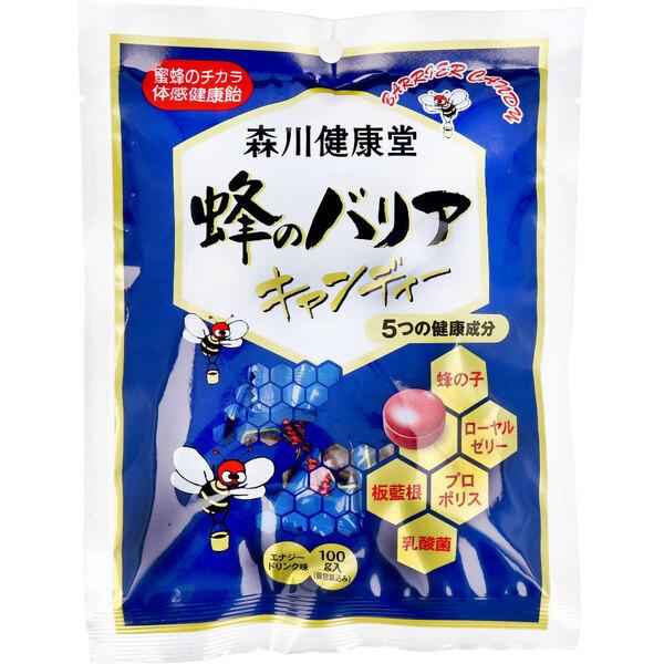 【発売日：2026年03月11日】蜂のバリアキャンディー エナジードリンク味 100g7種の健康サポート成分でしっかりバリア！蜂の子、ローヤルゼリー、プロポリスといった3種類のみつばち由来原料に加え、板藍根、シールド乳酸菌、ビタミンC、ビタ...