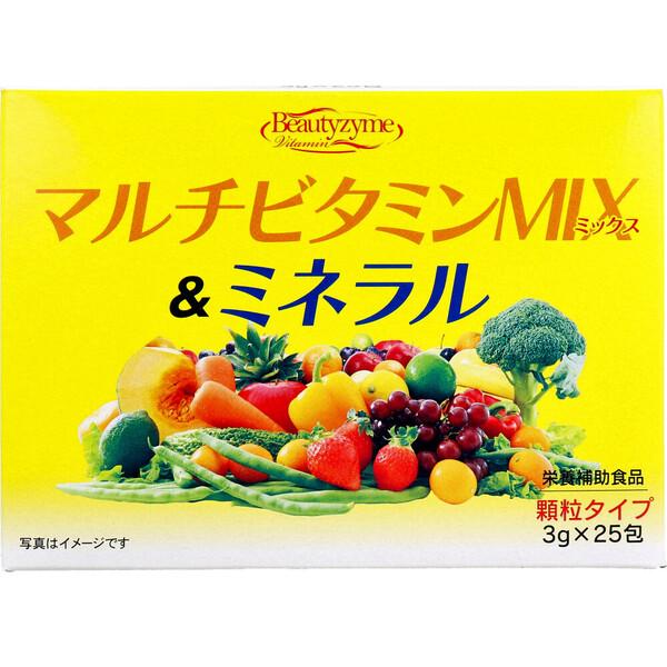 【発売日：2026年03月11日】マルチビタミンMIX＆ミネラル 顆粒タイプ 3g×25包入からだに優しい健康素材で、毎日からだイキイキ。毎日摂りたいマルチビタミンMIX＆ミネラルです。・ビタミン11種類とミネラル7種類をギュッと吸収しやす...