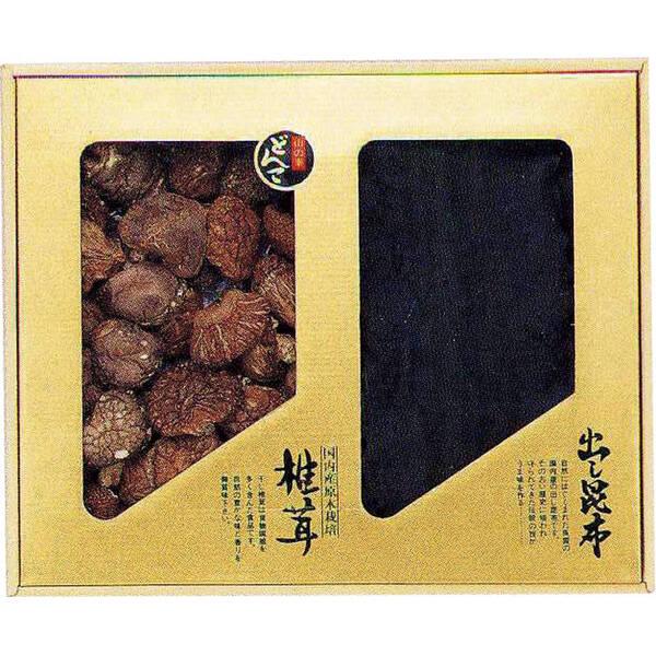 【発売日：2025年04月12日】昆布 椎茸詰合せ KY 50N ギフト対応可昆布・椎茸詰合せ KY-50Nまろやかな味わいの出し昆布と深山で育った国内産椎茸の詰合せです。【パッケージ】374×57×309mm【内容】原木どんこ椎茸100g...