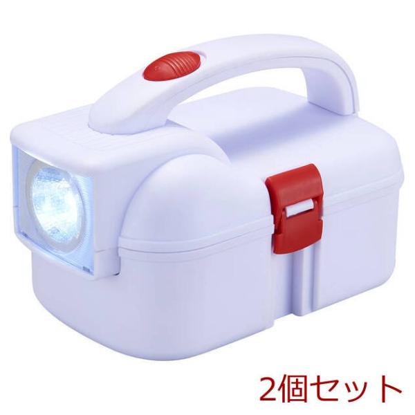 【発売日：2026年03月22日】ライト付救急箱 6202 ×2個セットライト付救急箱 6202懐中ライト付の便利な救急箱。大きな持ち手付でいざという時にも持ち運び楽々。深型でお手持ちの救急道具をたっぷりと収納できます。【パッケージ】198...