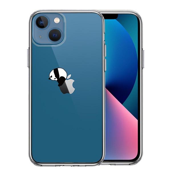 【発売日：2021年09月30日】iPhone13 ケース クリアパンダ panda 跳び箱 体操 スマホケース 側面ソフト 背面ハード ハイブリッドTPUとポリカーボネイトを使用した最新のハイブリッドケースとても人気のクリアケースです。i...