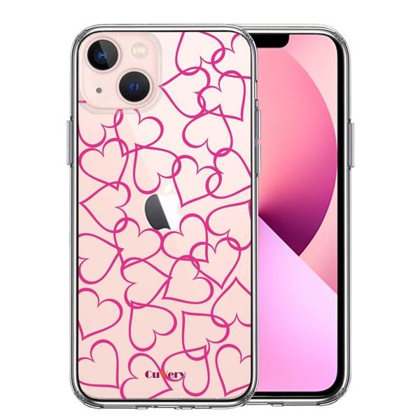 【発売日：2022年02月04日】iPhone13mini ケース クリアCuVery ハート ピンク スマホケース 側面ソフト 背面ハード ハイブリッドTPUとポリカーボネイトを使用した最新のハイブリッドケースとても人気のクリアケースです...