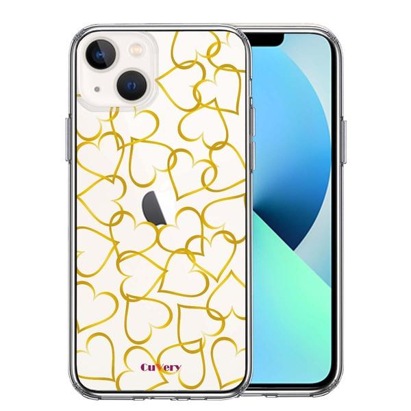 【発売日：2022年02月04日】iPhone13mini ケース クリアCuVery ハート ゴールド スマホケース 側面ソフト 背面ハード ハイブリッドTPUとポリカーボネイトを使用した最新のハイブリッドケースとても人気のクリアケースで...