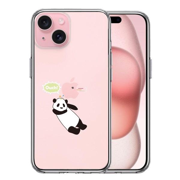 【発売日：2024年03月10日】iPhone15Plus ケース クリア だれパンダ 直撃 ouch スマホケース 側面ソフト 背面ハード ハイブリッド とても人気のクリアケースです。iPhone15 Plus用です。★ケース本体：素材・...