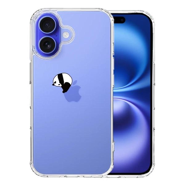 【発売日：2024年10月03日】iPhone16 ケース クリア パンダ panda 跳び箱 体操 スマホケース 側面ソフト 背面ハード ハイブリッド とても人気のクリアケースです。iPhone16用です。★ケース本体：素材・成分：TPU...