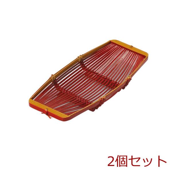 【発売日：2025年03月24日】竹ひご おしぼり皿 朱 黒 2個セット細い竹ひごで繊細に上品に造られたおしぼり皿です。☆軽やかで涼しげな風情があります。約18x8xH2.5cm（約20g）■生産地：中国■素材・成分：竹、竹ひご注意事項※食...