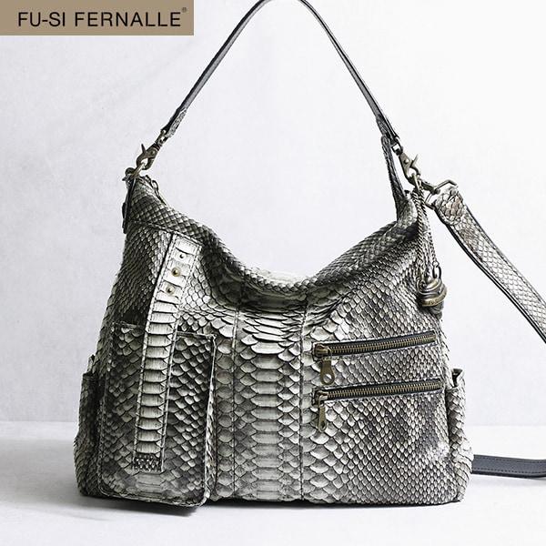 ・LINE友だち追加で使える500円オフクーポン配布中 ダイヤモンドパイソン 蛇革 3way 2way ショルダーバッグ トートバッグ FU-SI FERNALLE フーシフェルナーレ 日本製 G.B PYTHON 12280 吉田淳 VR...