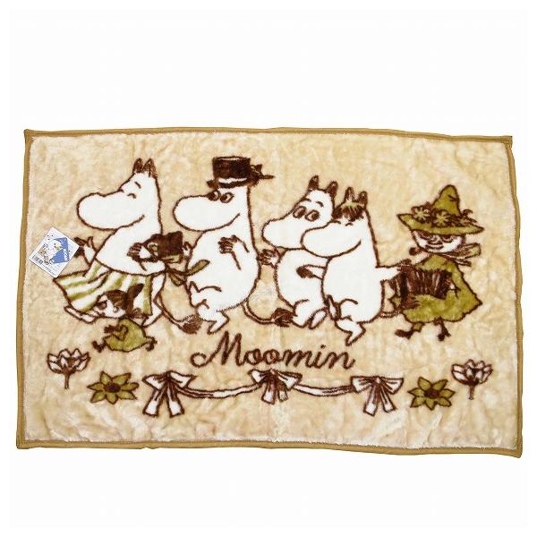 ◎ムーミン のひざ掛け毛布（ブランケット）です。素材はポリエステル100％。一重なので軽くてしなやか◎シングル毛布の１/4サイズなので嵩張りません。使いみちイロイロでとっても重宝します。---------------------------...