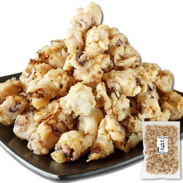 イカ好きにはたまらない、イカの軟骨だけを集めたこだわりのおつまみ珍味。炙って焦げ目をつけました。イカを炙ることで、香ばしい薫りが口の中に広がり、イカの美味しさとのハーモニーがたまりません。身はやわらかく食べやすよう仕上げています。お酒のおつ...