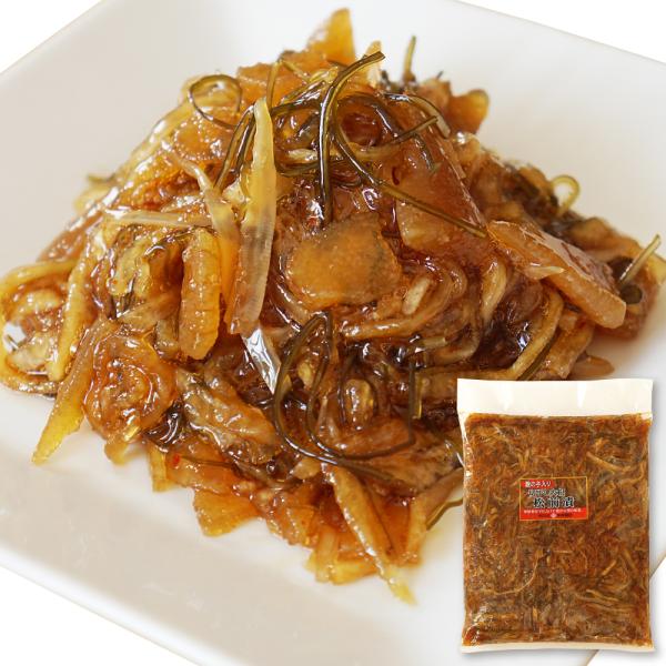 切干し大根の心地よいパリパリと数の子のプチプチの食感コラボレーション噛むほどに美味しく心地よい食感が最高に美味しい松前漬けです。スルメと昆布のうま味と粘りでさらに松前漬が美味しい。醤油ベースのタレに唐辛子をアクセントを加え甘辛い素材のうま味...