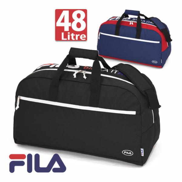 大きなロゴがポイント！フィラのボストンバッグです。フロントのポケットにはA4サイズが収納可能。メイン部は、ダブルファスナーなので開閉も楽々！ネームラベルは、2つの名前が書けるようになっており、兄弟などでご使用になる際には、1つを切り取ること...