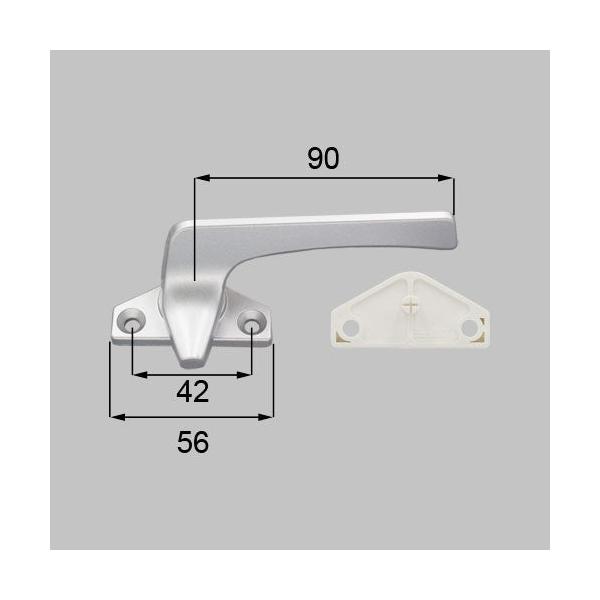 LIXIL・新日軽 【A8KH204R】 カムラッチハンドル 窓（サッシ）部品 [A8KH204R] 【純正品】LIXIL・新日軽 カムラッチハンドル 窓（サッシ）部品 [A8KH204R]本体×１、カムラッチ台座×１シルバーネジは取り付い...