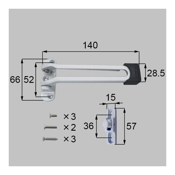 リクシル・イナックス 【D-0011-DVAA】 LIXIL D玄関用ドアガード 片開き[D-0011-DVAA] LIXIL INAX【純正品】本体(D-0011-DVAA)×1ナチュラルシルバー【適合本体品番を必ずご確認ください】部品ご...