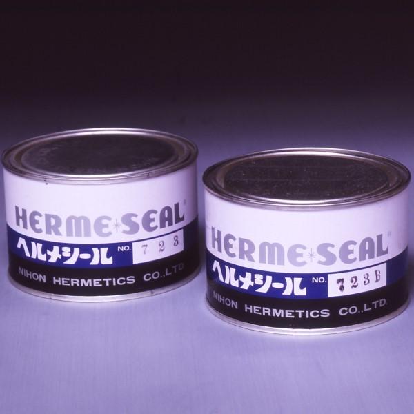 【723B 500g】 ヘルメチックス 造機用 ヘルメシール【723B 500g】 ヘルメチックス 造機用ヘルメシール ヘルメシール７２３Ｂ（茶褐色）は、無溶剤の不乾性液状ガスケットです。永久不乾性で固着しないために、振動や衝撃に耐え、取り...