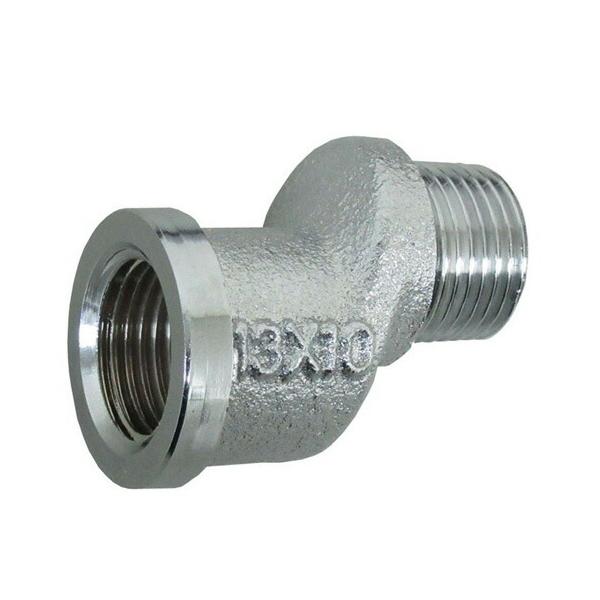 【M138SM 寸法：13×5】 ミヤコ 偏芯ツギタシソケット(メッキ) 継手・バルブ【M138SM 寸法：13×5】 ミヤコ 偏芯ツギタシソケット(メッキ) 継手・バルブ配管位置と器具、水栓等取付位置の調整に使用します。青銅製です。芯々は...