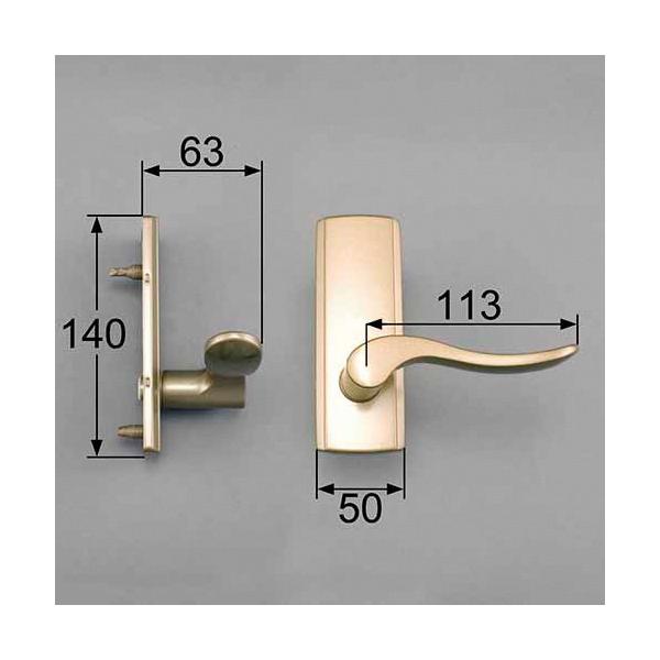 【MZTZTAS05】LIXIL リクシル トステム スタイルＡタイプ把手（空錠） 室内ドア部品 mztztas05 ドア取手　トステム TOSTEM ドアノブ 交換用 部品把手セット（内・外）×１サテンゴールド室内ドア錠（箱錠、ラッチ錠）...