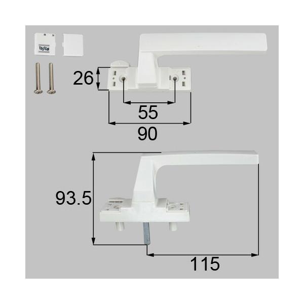 トステム netsa00142 グレモンハンドル 窓（サッシ）部品[PNAD643DFU×1 BI432×2]  LIXIL リクシル 【純正品】商品名 発売時期：フォンテプラス?03/3〜カラー：ホワイト【部品ご購入の際には、ご注意下さい...