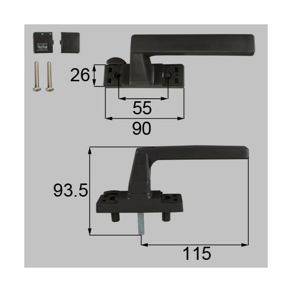 トステム netsa00143 グレモンハンドル 窓（サッシ）部品[PNAG643DFU×1 BI432×2]  LIXIL リクシル 【純正品】商品名 発売時期：フォンテンプラス?03/3〜カラー：ブロンズ【部品ご購入の際には、ご注意下さ...