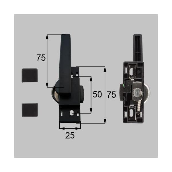 LIXIL・新日軽 【S8CL1225RS】 クレセント 窓（サッシ）部品(鍵・錠) [S8CL1225RS] 【純正品】LIXIL・新日軽 クレセント 窓（サッシ）部品(鍵・錠) [S8CL1225RS]本体×１、ネジカバー×２ブラックネ...