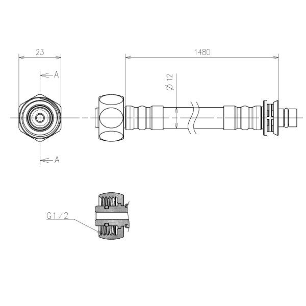 【TCA525】TOTO  分岐金具・連結ホース・工具類 部品 給水ホース 【純正品】部品品番の種類：分岐金具・連結ホース・工具類旧部品品番：-【適合本体品番】：TCF4714、TCF4714AF、TCF4714AM、TCF4714AK、T...
