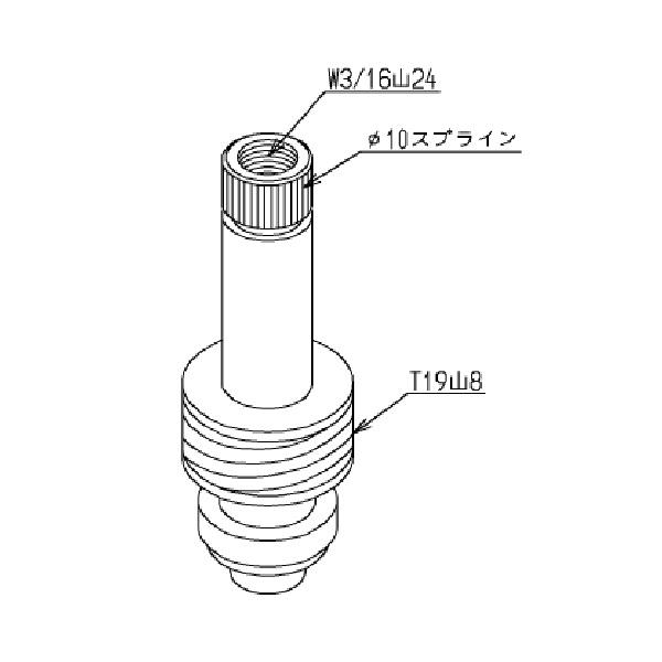 【TH5B0200】TOTO  バルブ・こま・スピンドル 部品 止水バルブ 【純正品】部品品番の種類：バルブ・こま・スピンドル旧部品品番：9B1412【適合本体品番】：T136AUN13CR、T136AUN13NR、T136AUNR13N、...